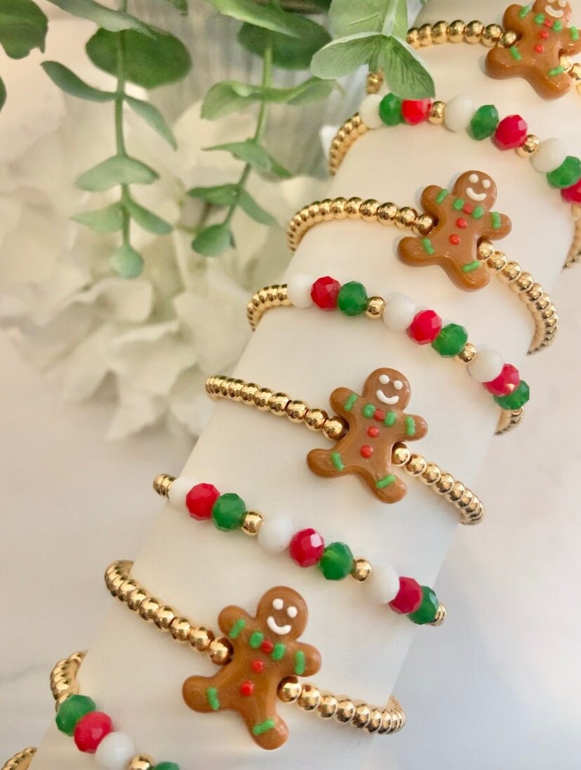 Gingerbread Man Bracelet Gingerbread Bracelet Holiday Bracelet - Etsy