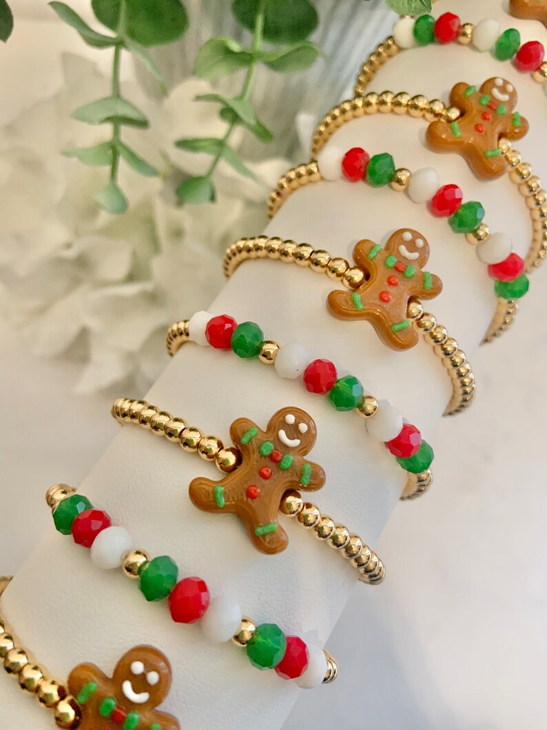 Gingerbread Man Bracelet Gingerbread Bracelet Holiday Bracelet - Etsy