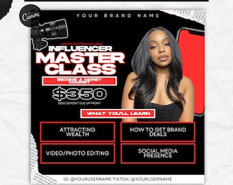 DIY Masterclass Flyer Canva Template Editable Canva Flyer Online Course ...