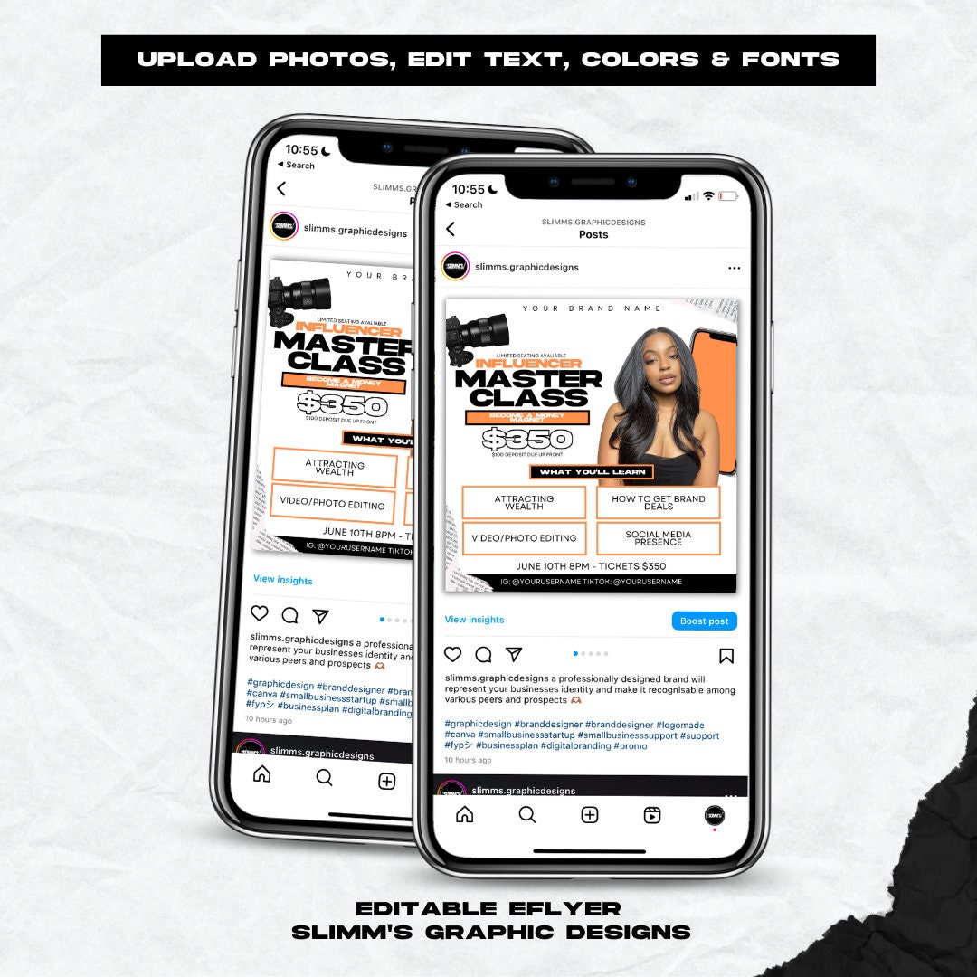 DIY Masterclass Flyer Canva Template Editable Canva Flyer Online Course ...