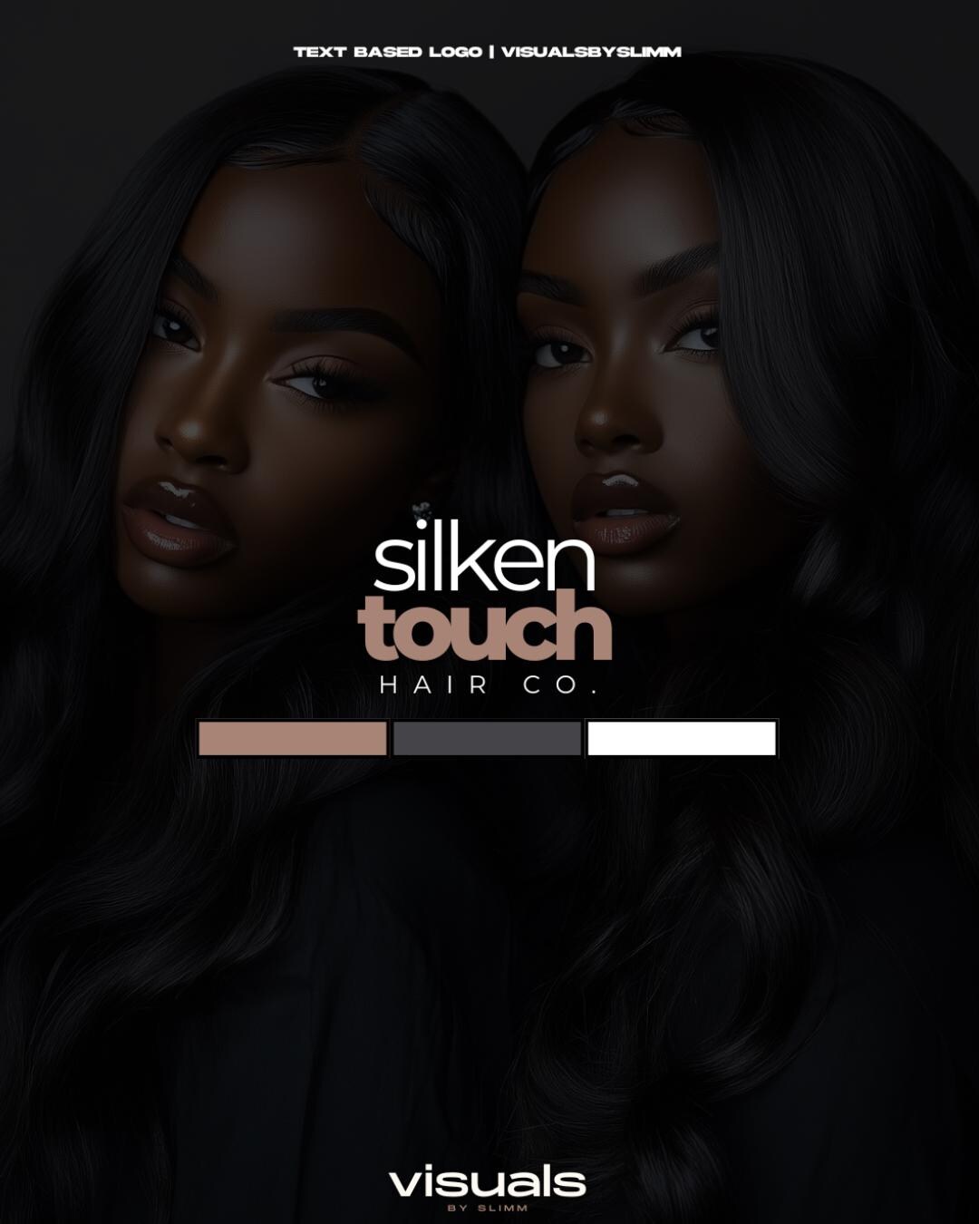 Custom Text Logo | Luxury Beauty Logo Set for Hair & Lash Brands ...