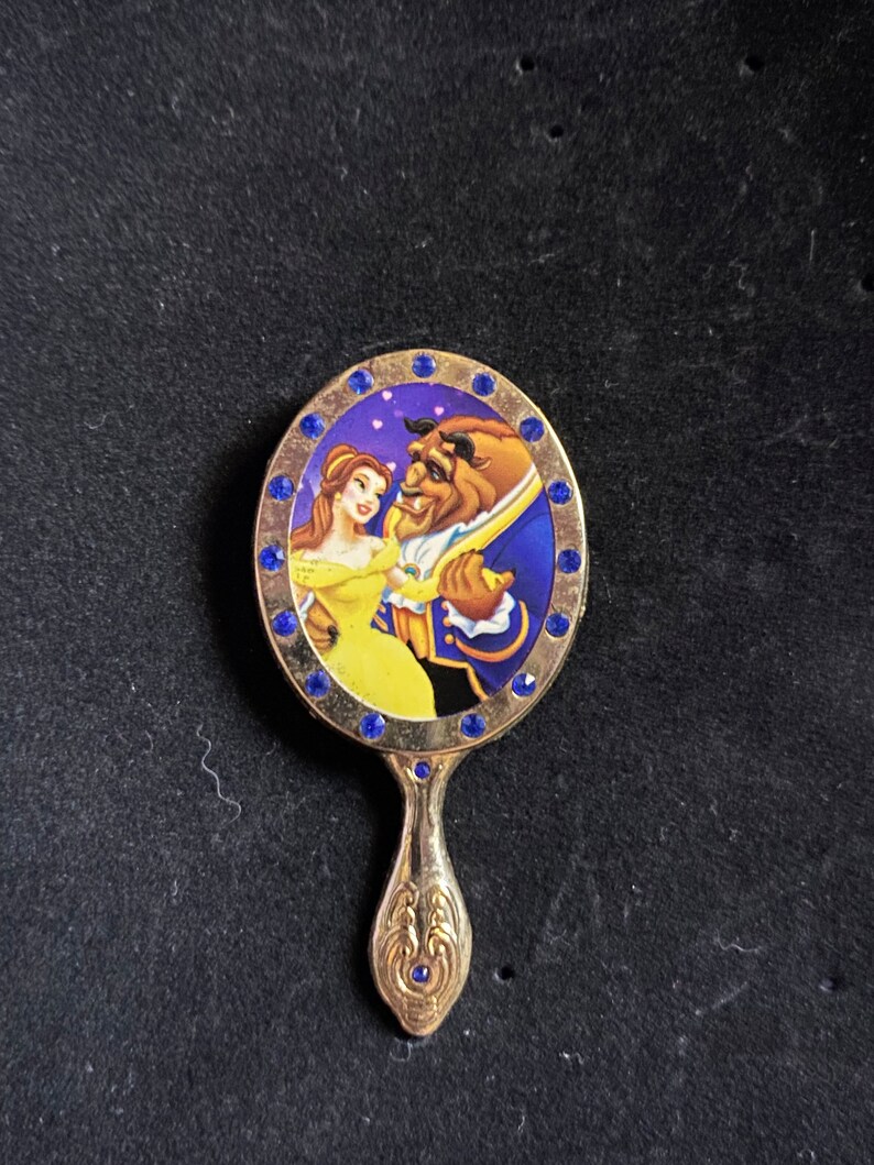 Disney Movie Club Beauty and the Beast Mirror Pin - Etsy