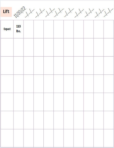 Printable Gym Tracker - Personal Record/fitness Tracking & Notes - Etsy