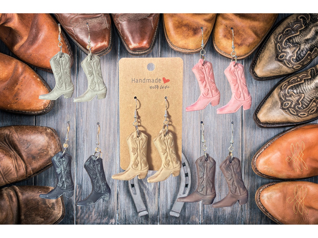 Cowboy Boot Earrings Cowgirl Earrings Rodeo Earrings Country Western ...