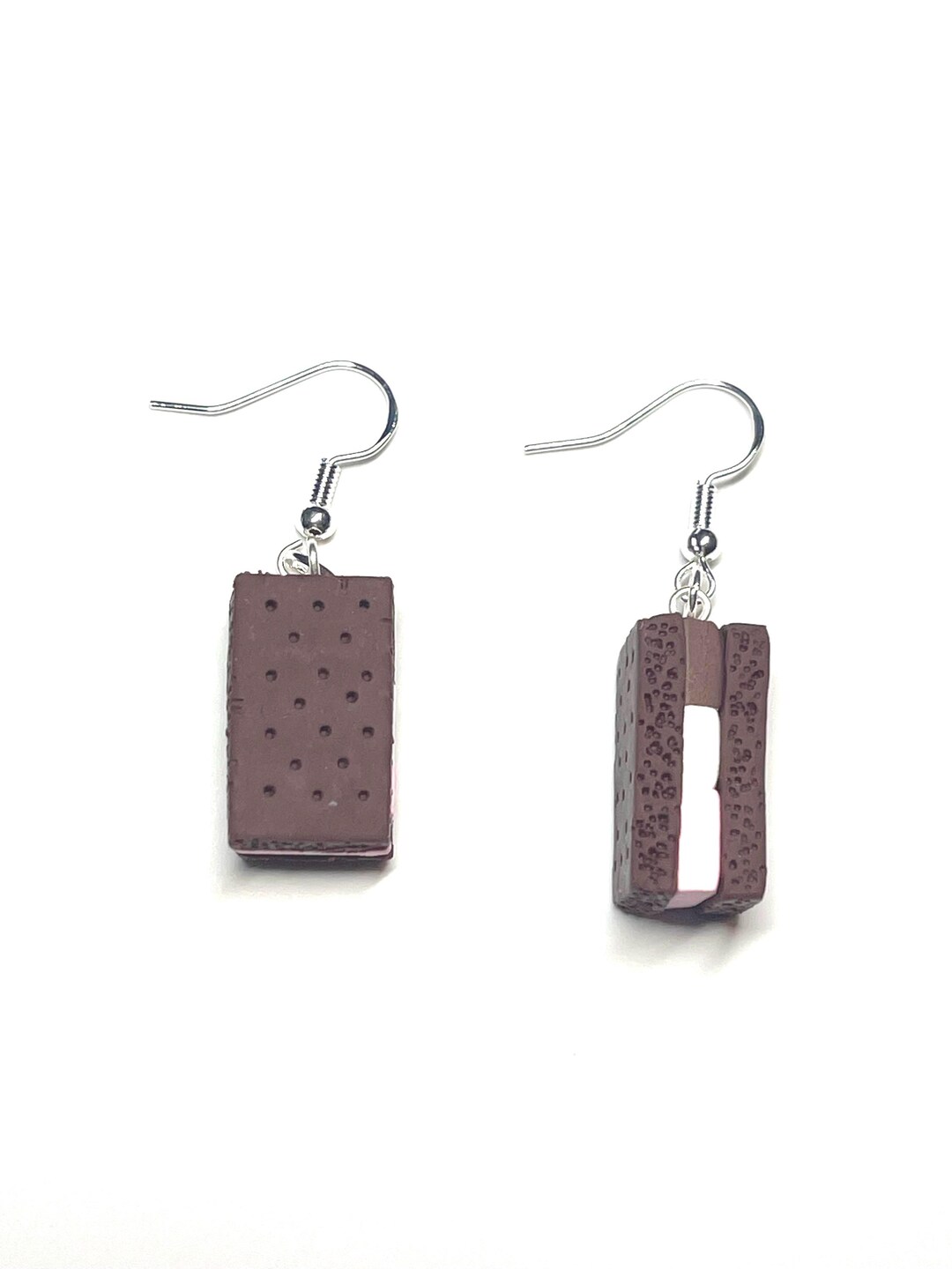 Handmade Polymer Clay Ice Cream Sandwich Dangle Earrings - Standard and ...