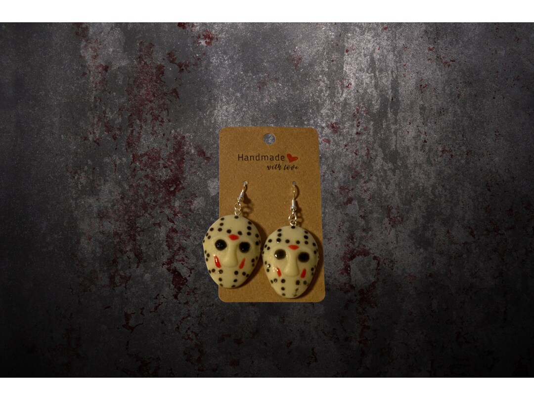 Friday the 13th Jason Voorhees Glow-in-the-dark Clay Earrings ...