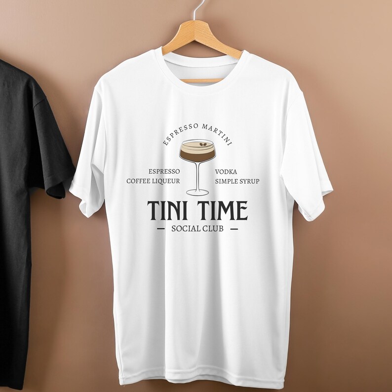 Tini Time Espresso Martini Shirt, Espresso Martini Social Club ...