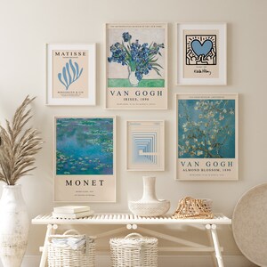 Blue Gallery Wall Set Monet Print Matisse Poster Exhibition - Etsy