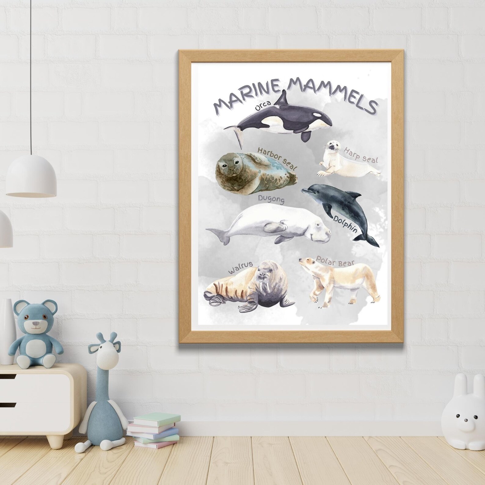 Marine Mammals Educational Poster Ocean Animals Poster - Etsy UK