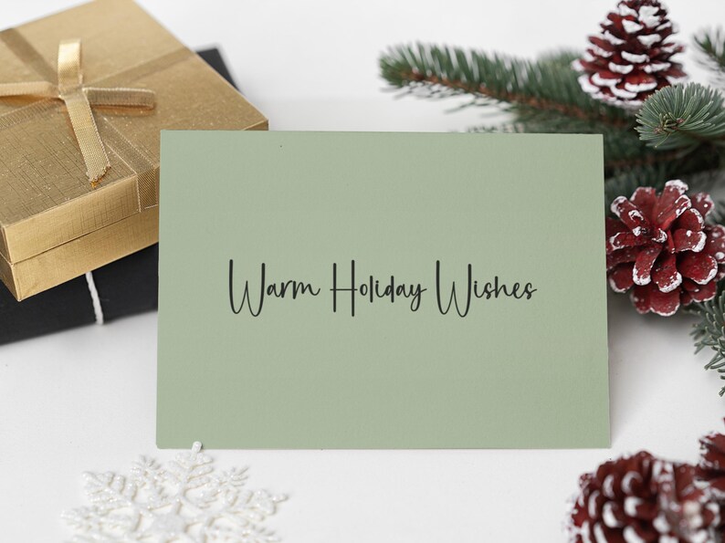 Winter Holiday Greetings Digital Stamp Bundle | Winter Sentiments for ...