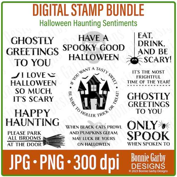 Spooky Word Clip Art - Etsy