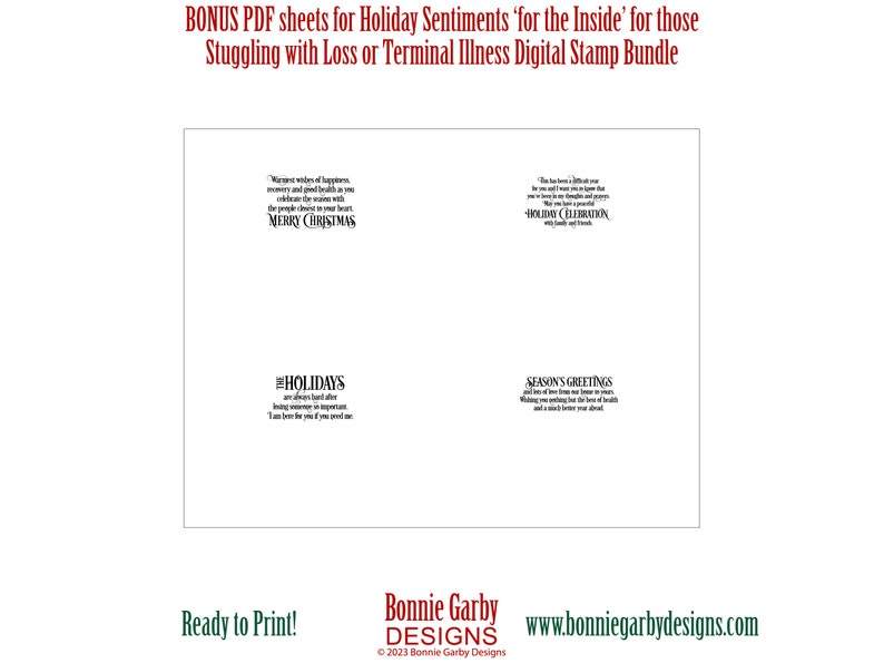 Christmas Sentiments for the Inside for Those Struggling With Loss or ...