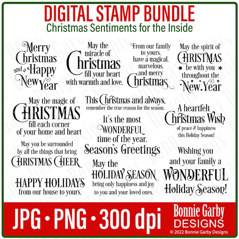 Card Sentiments Stamps - Etsy UK