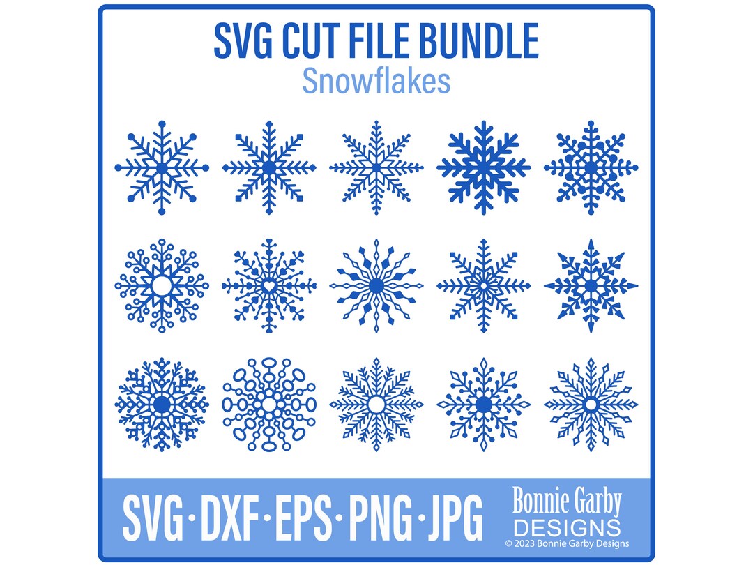Snowflake SVG Cut File Bundle, Cricut Cut Files, Silhouette, T-shirt ...