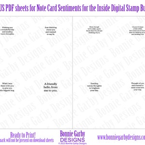 All Occasion Note Card Sentiments 'for the Inside' Digital Stamp Bundle ...
