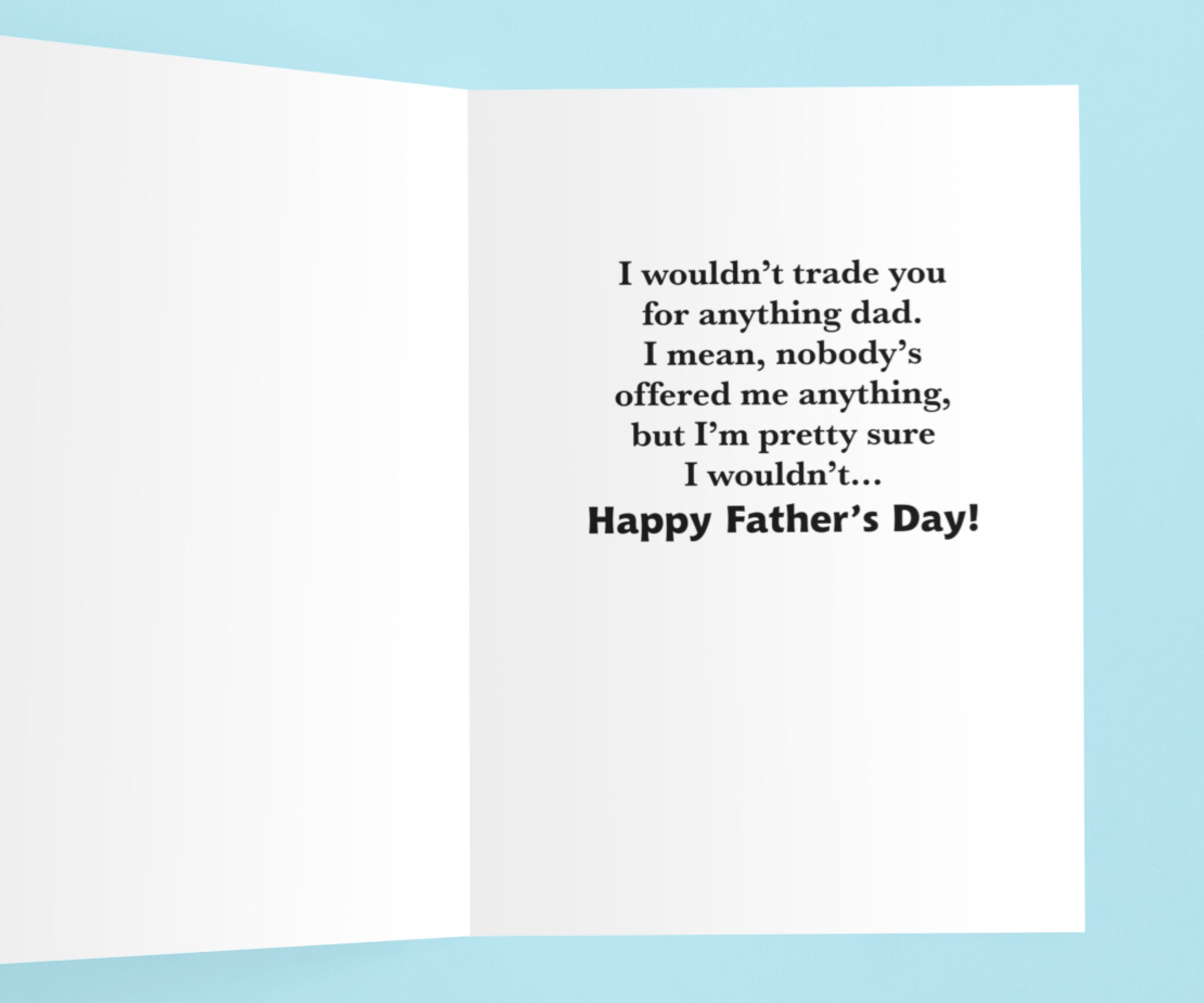 Happy Father's Day Sentiments 'for the Inside' - Etsy