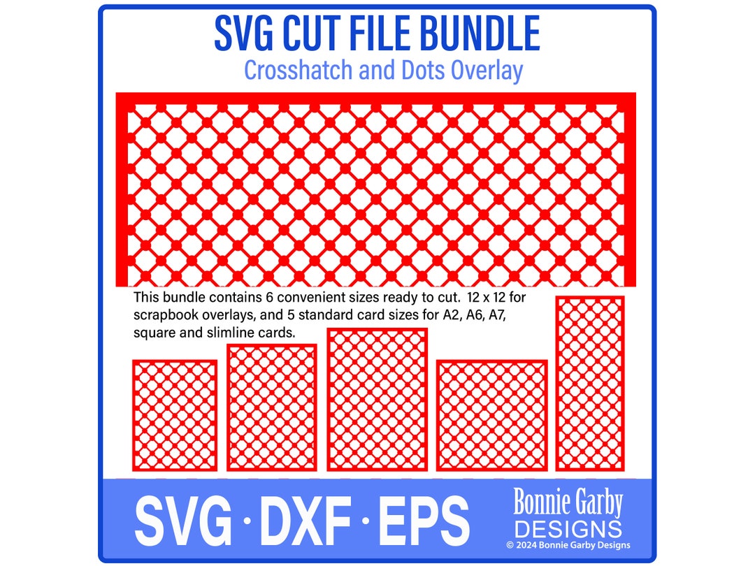 Crosshatch and Dots Background Overlay SVG Bundle, Card Background Die ...