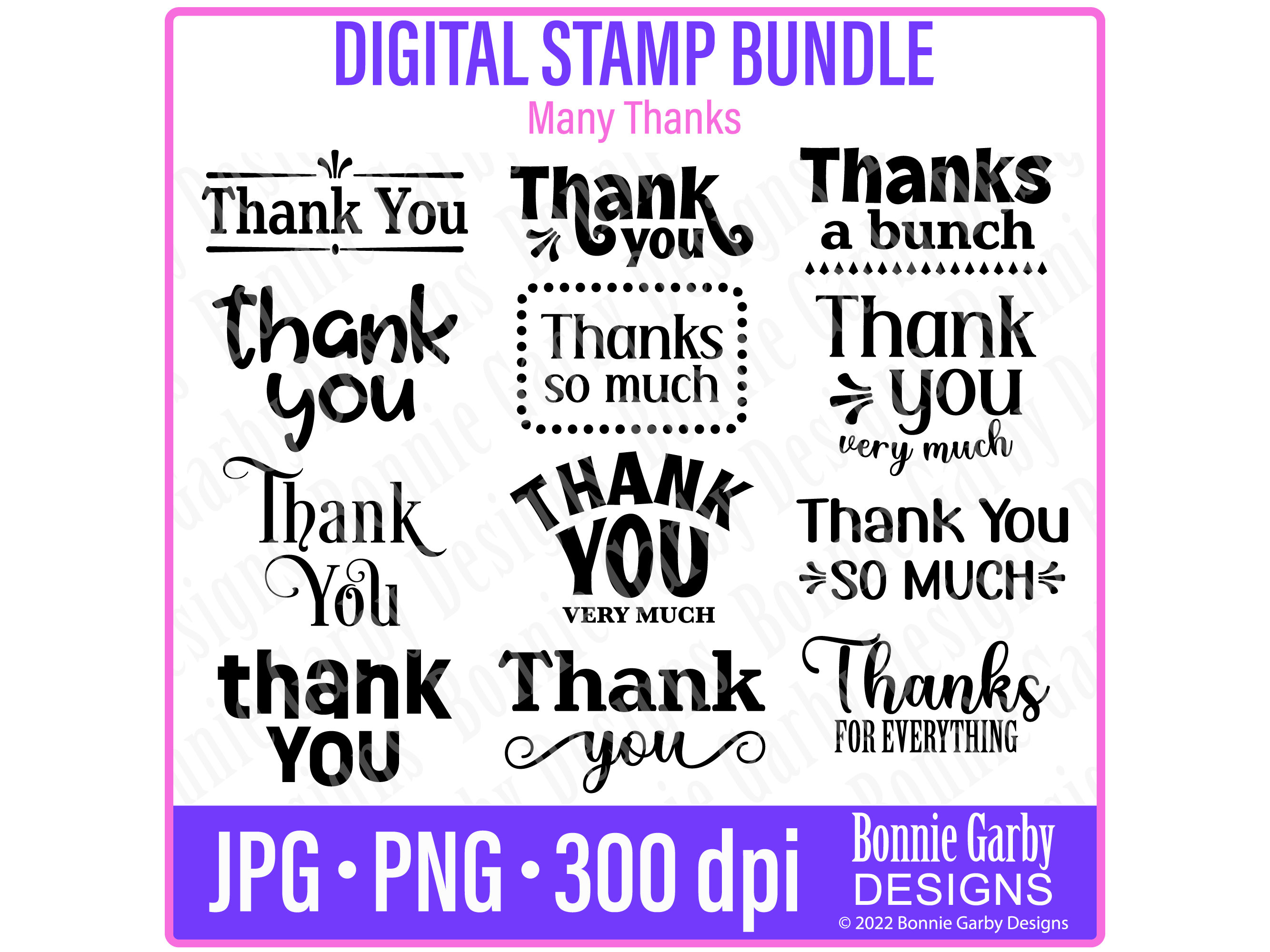 Many Thanks Thank You Digital Stamp Bundle Word Art Quotes for - Etsy Many Thanks Thank You Digital Stamp Bundle Word Art Quotes for - Etsy