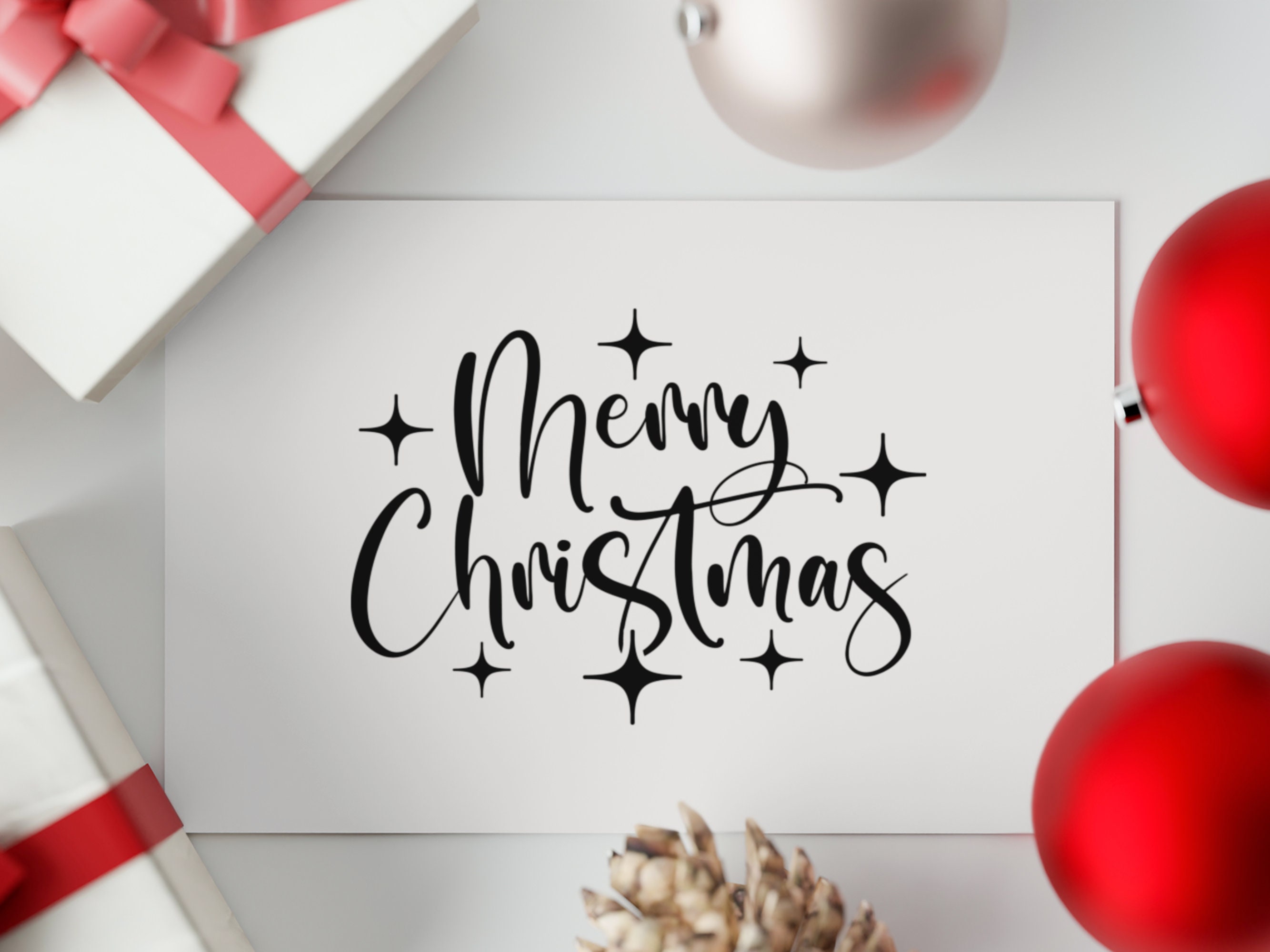 Merry Christmas Sentiments Digital Stamp Bundle, Clip Art, Word Art for ...
