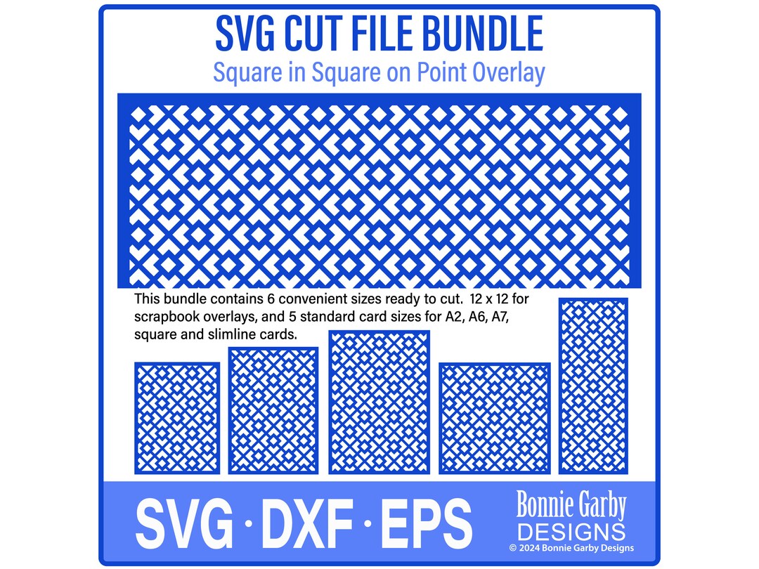 Square in Square on Point Background Overlay SVG Bundle, Card ...