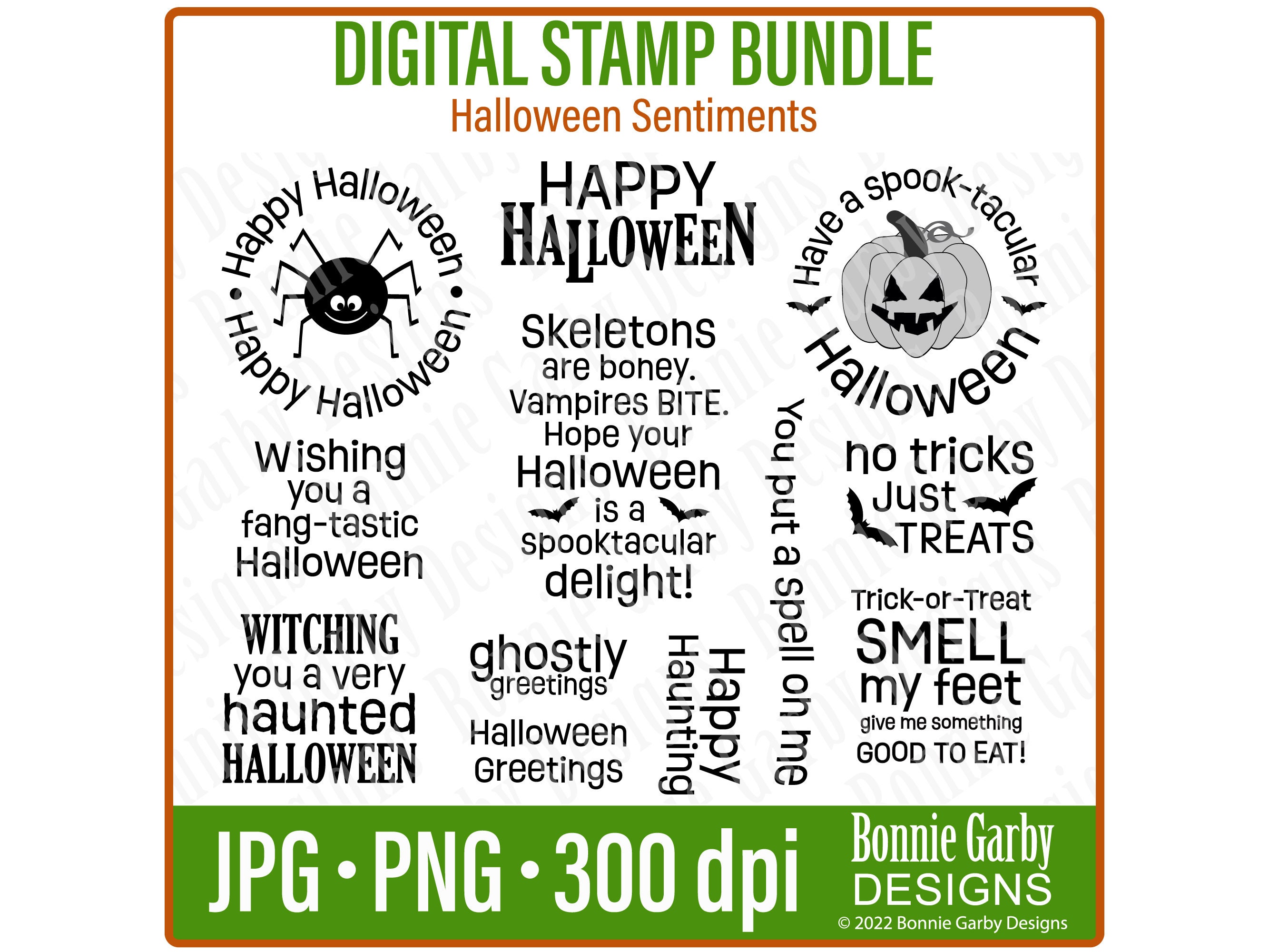 Halloween Sentiments SVG Bundle, Cut Files Cricut Silhouette Digital ...