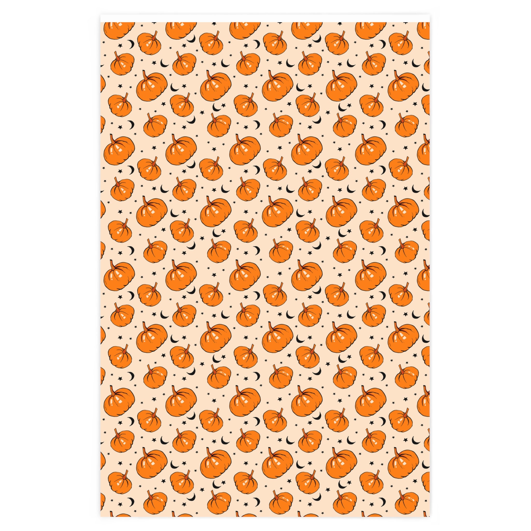 Halloween Celestial Pumpkins Wrapping Paper, Halloween Gift Wrap ...