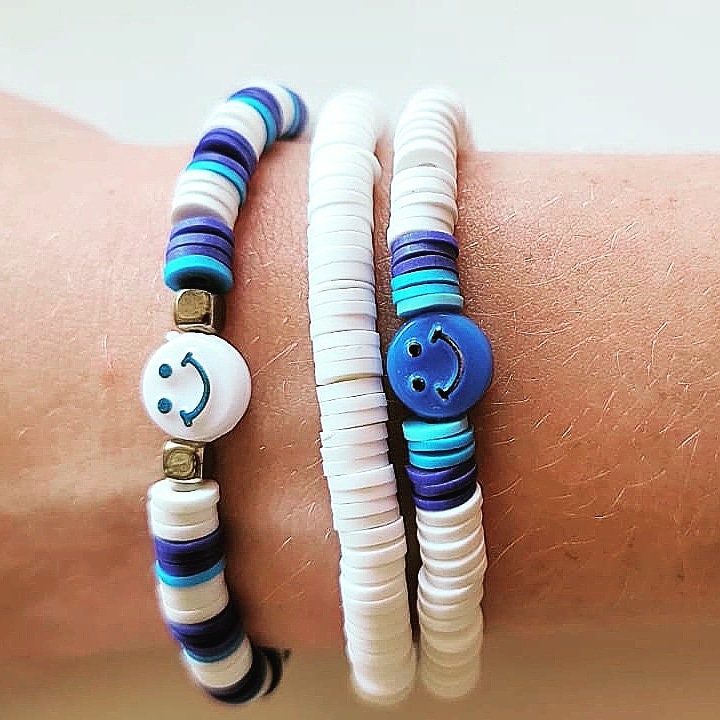 Smiley Face Bracelet Set - Etsy