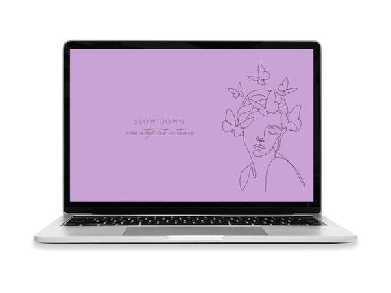 Purple Minimal Desktop Wallpaper Desktop Background - Etsy