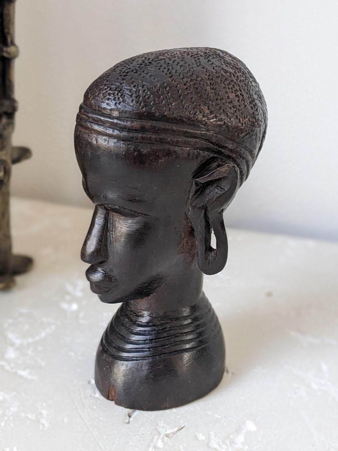 Vintage African Carved Head Sculpture Object - Etsy