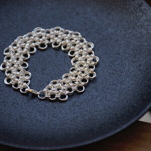 Metal Chainmail Bracelet Silver Color Japanese Chainmail - Etsy