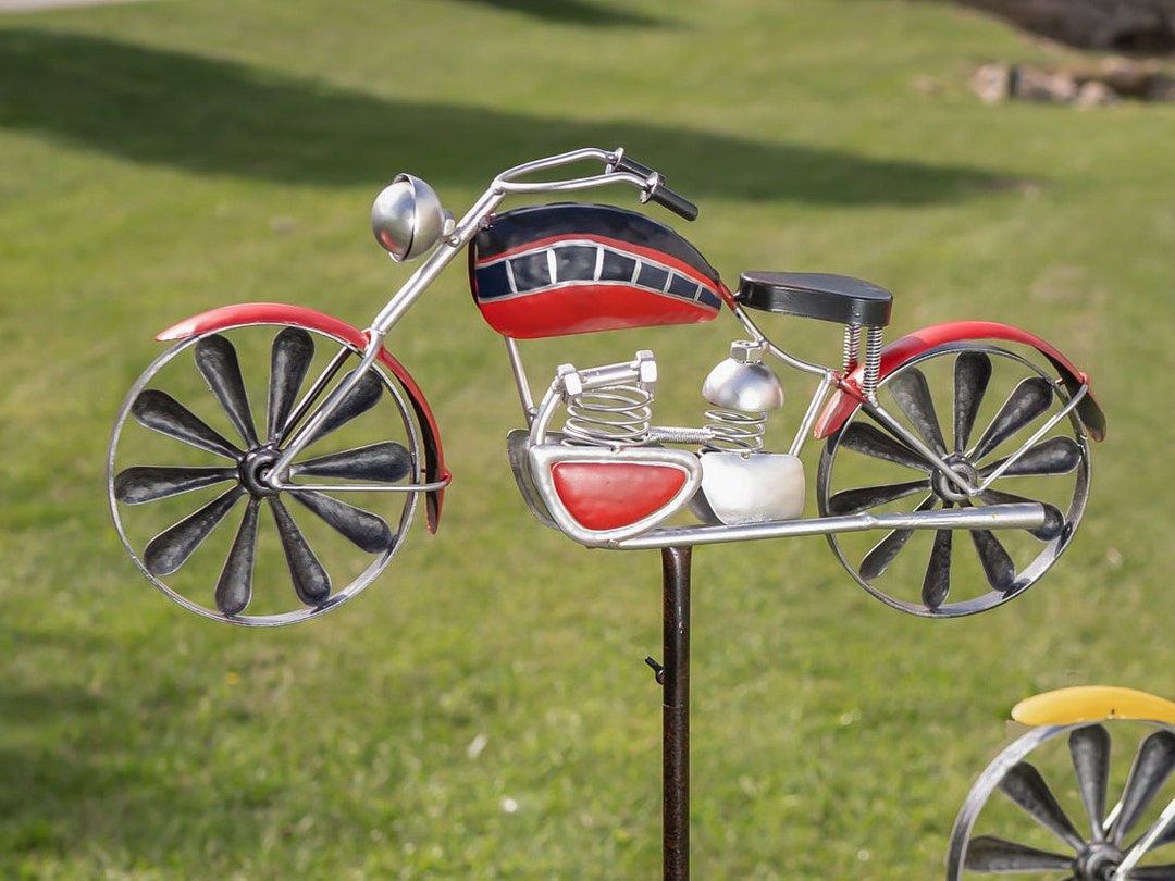 Red Motorcycle Wind Spinner - Etsy