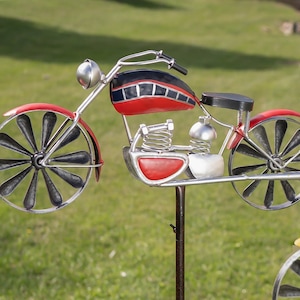 Red Motorcycle Wind Spinner - Etsy