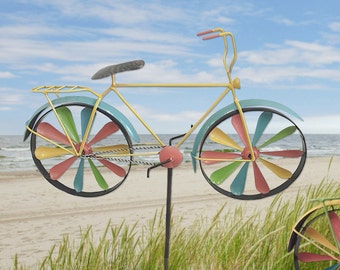 Beach Bike Wind Spinner Whimsical Colors - Etsy