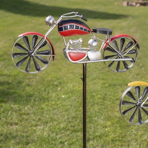 Red Motorcycle Wind Spinner - Etsy