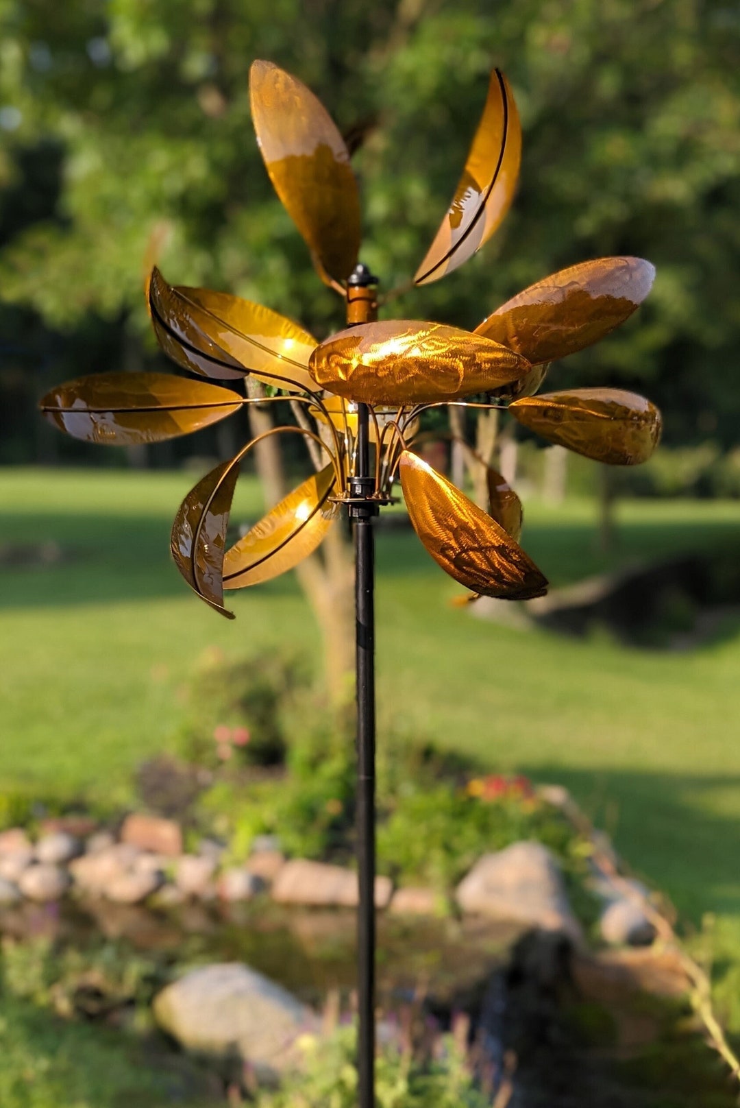 Luminous Amber Windemere Kinetic Sculpture Spinner - Etsy