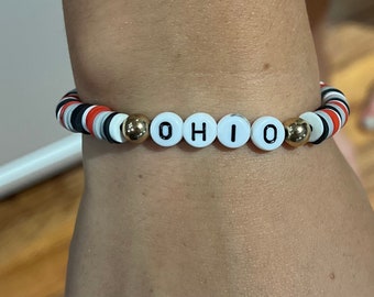Ohio State Bracelet - Etsy