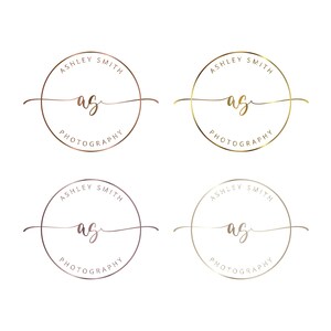 Photographer Logo, Signature Logo Set, Circle Logo, Editable Logo ...