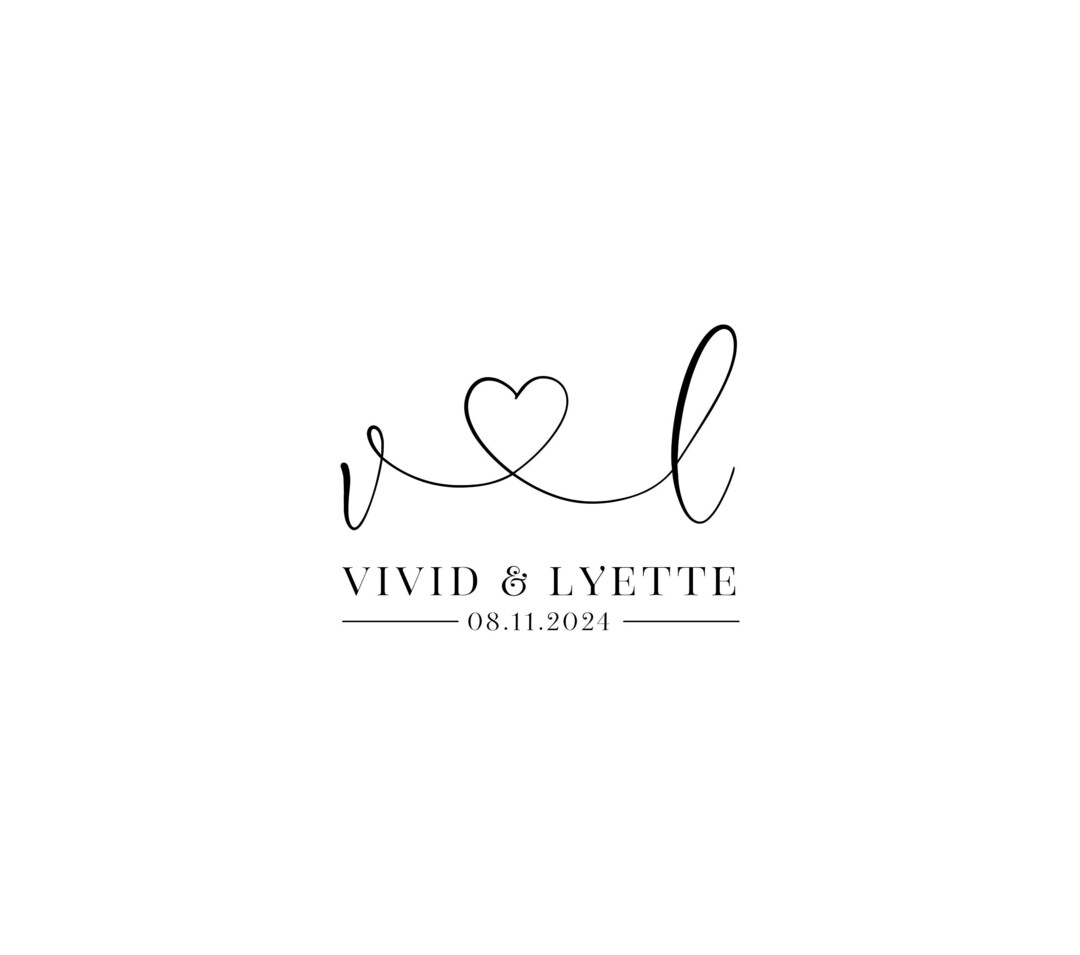 Wedding Logo Monogram, Couples Initials Logo, Wedding Logo Design ...