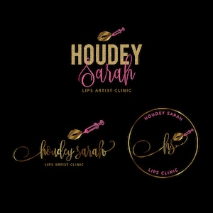 Modern Gold Glitter Injection Logo, Medical Cosmetics Logo, Plastic ...