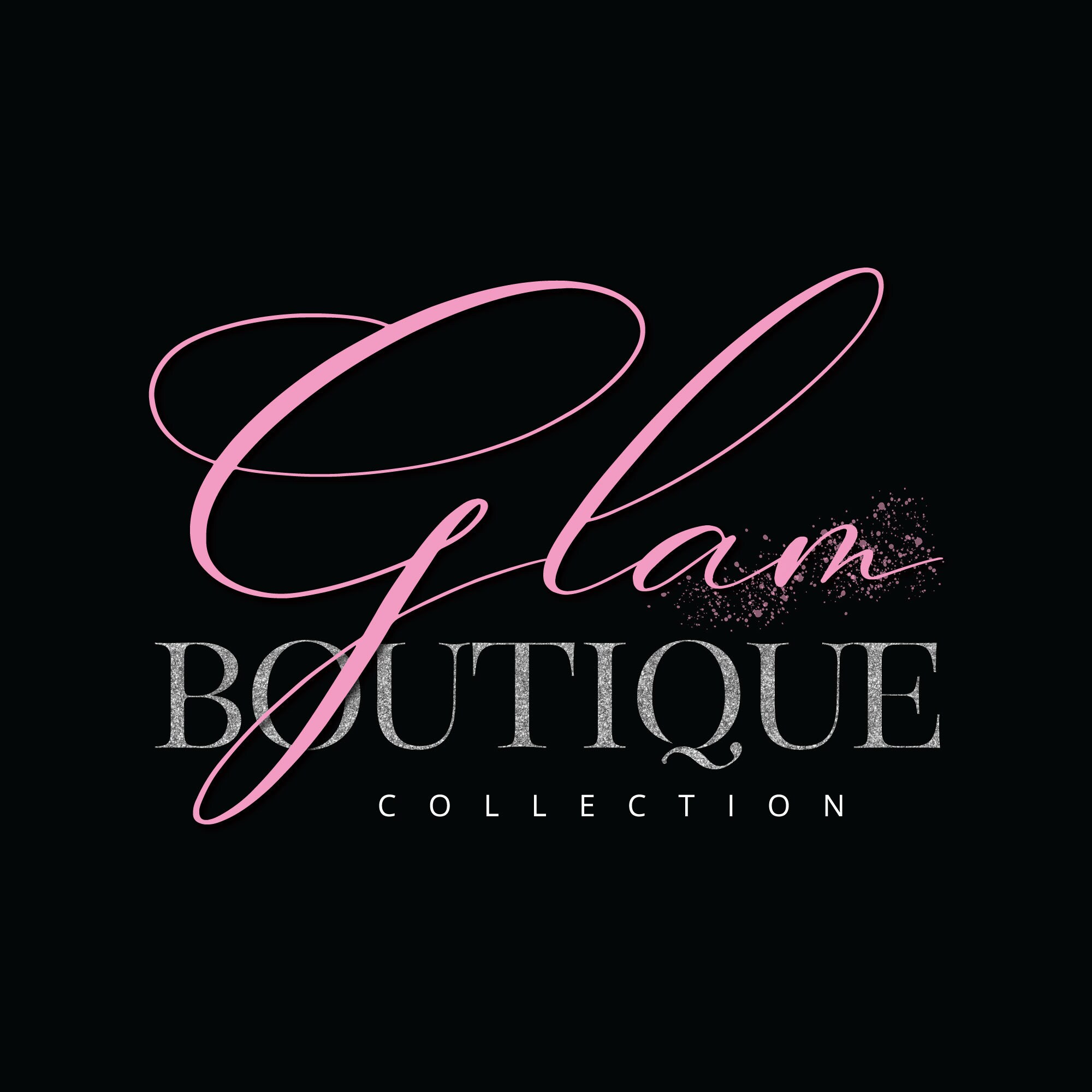 Elegant Pink Glitter Boutique Logo DIY Logo Design Template - Etsy
