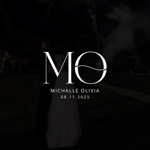 Premade Logo Design, Wedding Monogram, Modern Wedding Logo, Modern ...