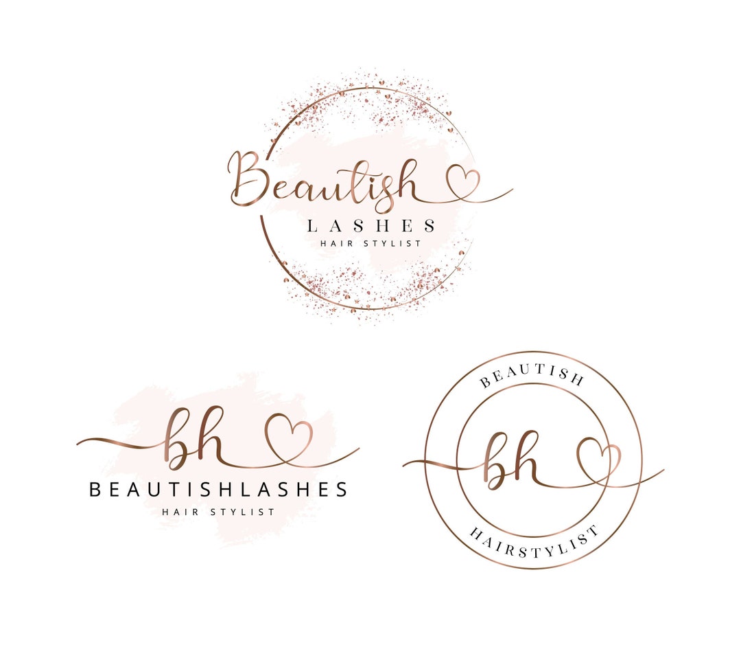 Premade Beauty Logo Design: Watercolor Lash & Salon Branding - Etsy