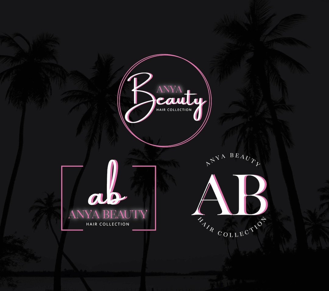 Pink Beauty Logo Design, Hair Logo Design, Boutique Logo Desin, DIY ...