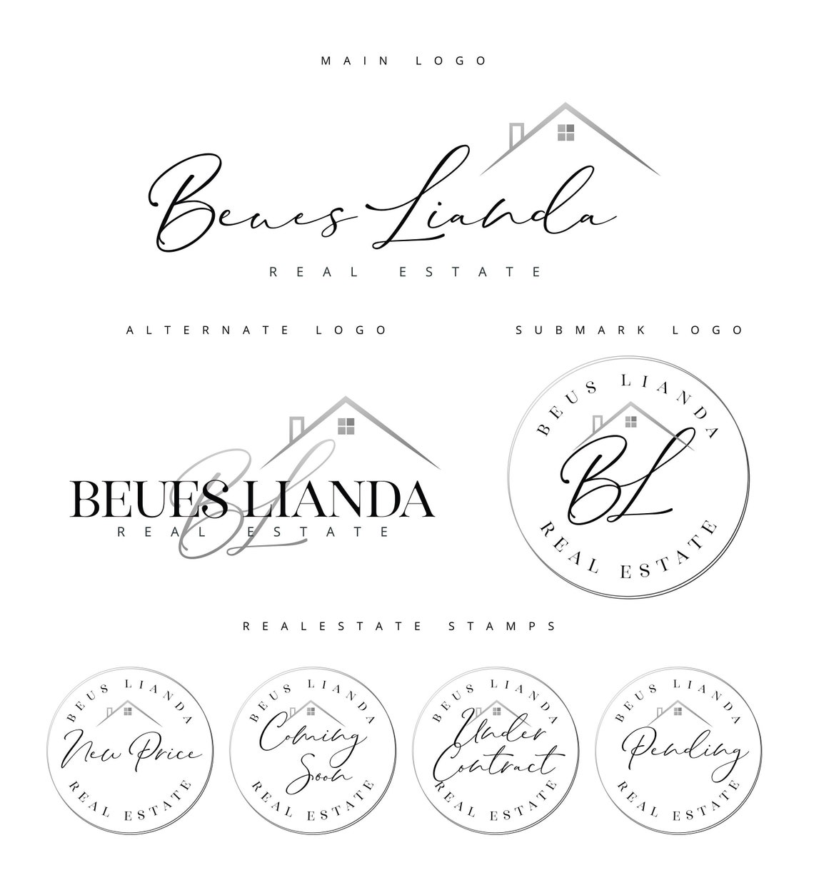 Realtor Logo Design Real Estate Logo House Logo Signature - Etsy