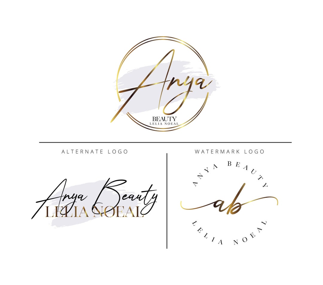 Signature Beauty Logo Design, Watercolor Logo Design, Watermark Logo ...