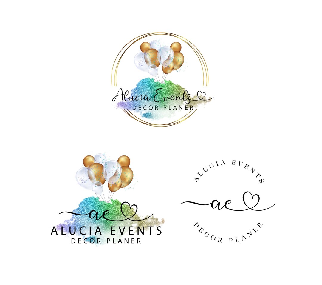 Party Decor Logo Desig, Balloon Logo Design, Party Supplies Logo, Party ...