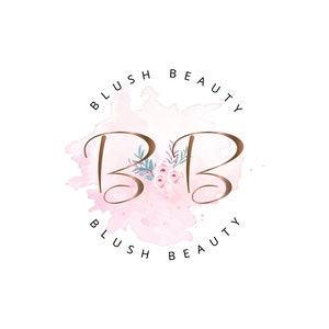Beautiful Beauty Floral Logo Design, Rose Gold Logo Design, Watercolor ...