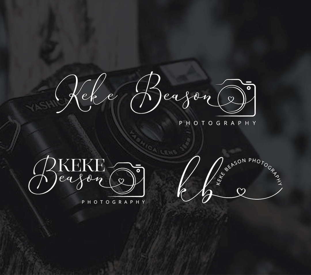 Premade Photography Logo Design: Camera Heart Watermark (digital Files ...
