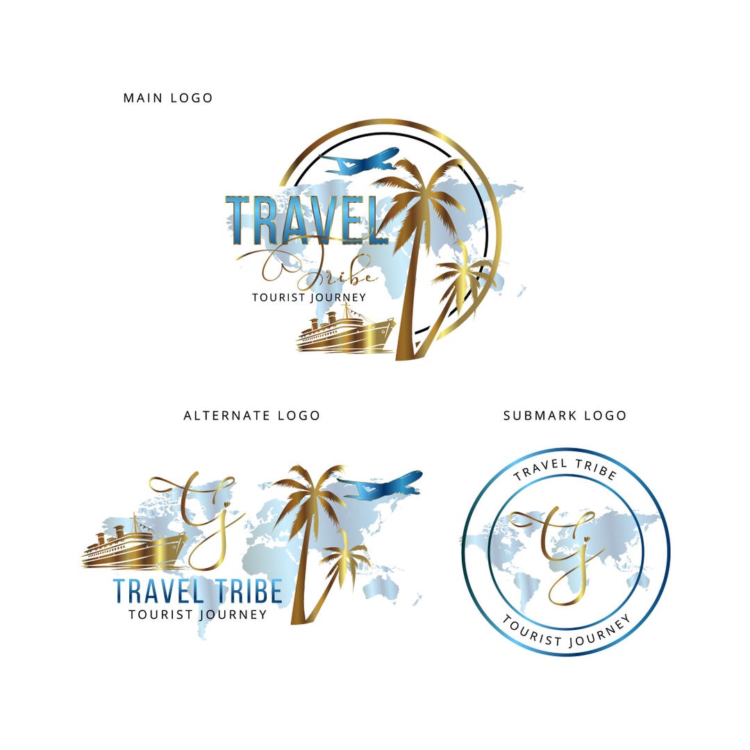 Premade Travel Agency Logo Design: Palm Tree, Business Vacation ...