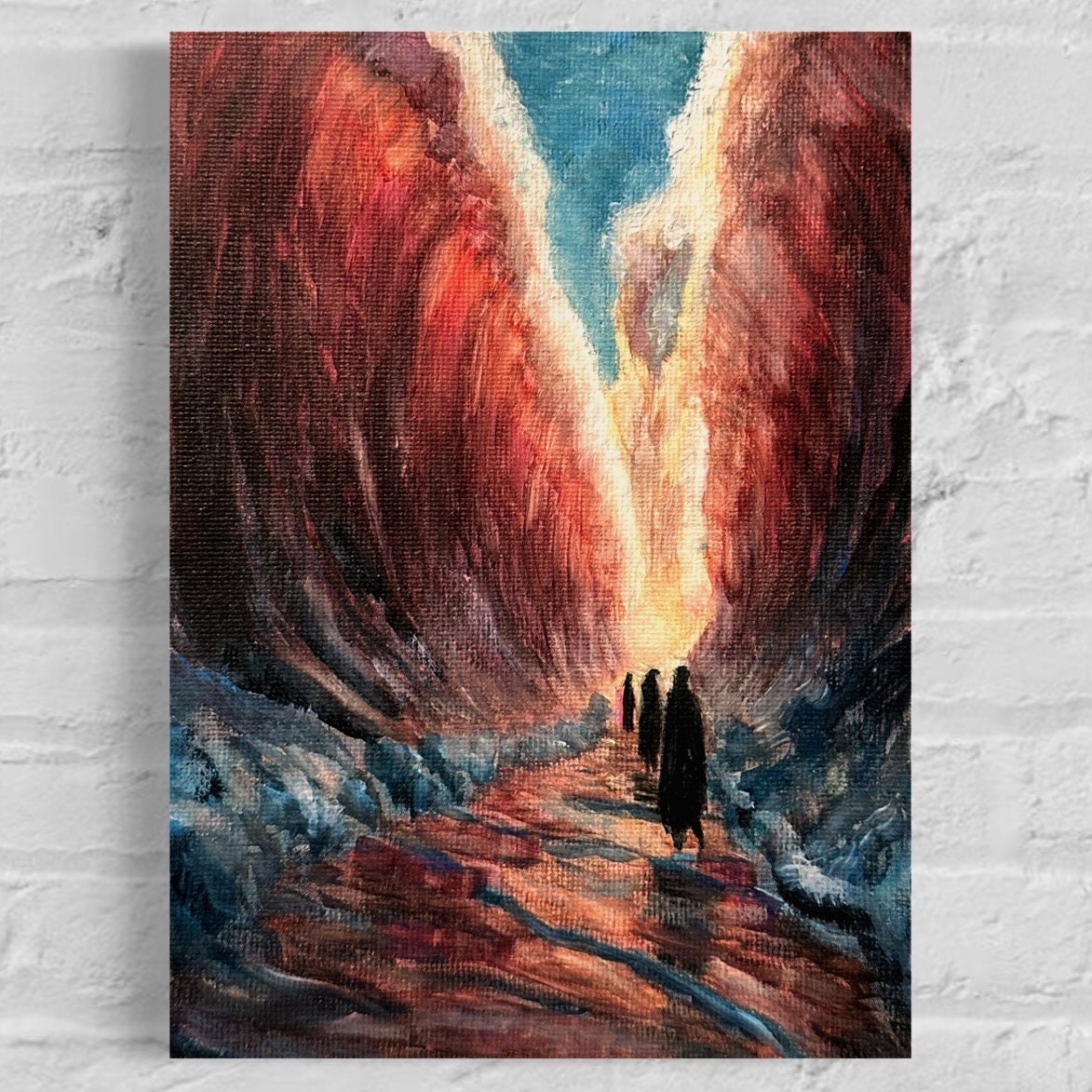 5x7 Acrylic Red Sea Passover Painting - Etsy